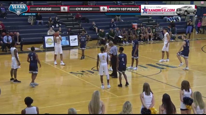 Cy Ridge vs Cy Ranch – 1/12/2018 – Boys Varsity Basketball