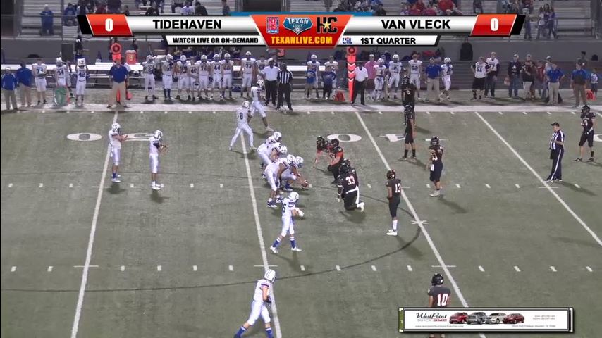 Van Vleck (11-1) vs. Tidehaven (6-6), 7:30 p.m. 11-30-2018 Traylor Stadium