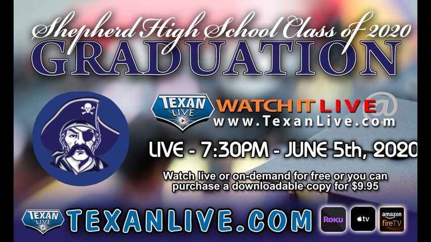 Shepherd High School Graduation – Watch live – 7:30PM, Friday, June 5th ...