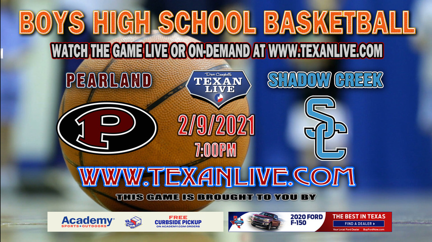 Pearland vs Shadow Creek - 2/9/2021 - 7PM - Boys Basketball - Shadow ...