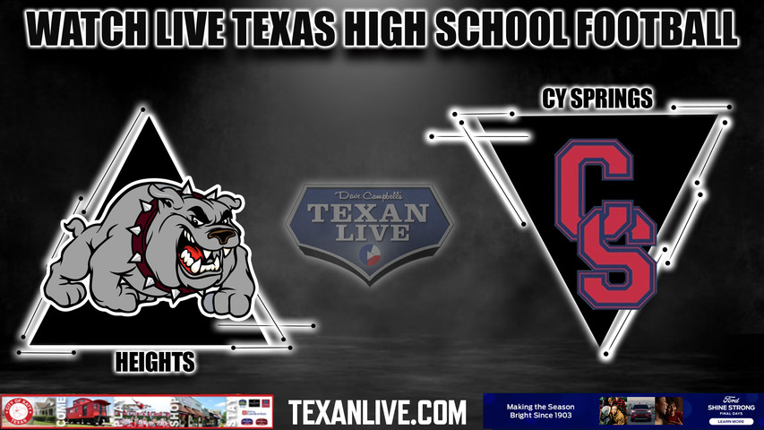 Houston Heights vs Cy Springs - 6:00pm- 9/2/2023 - Football - Live from ...