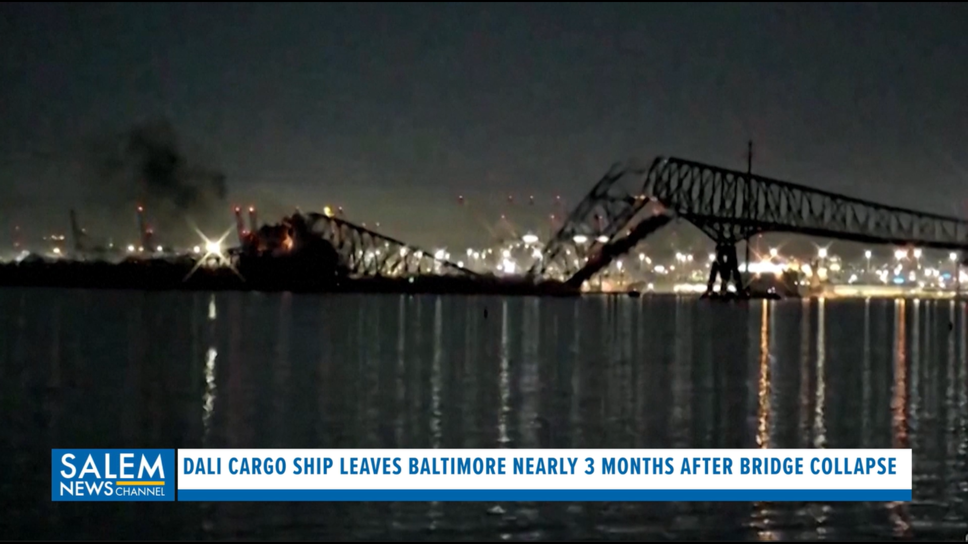 Dali Cargo Ship Leaves Baltimore Nearly 3 Months After Bridge Collapse