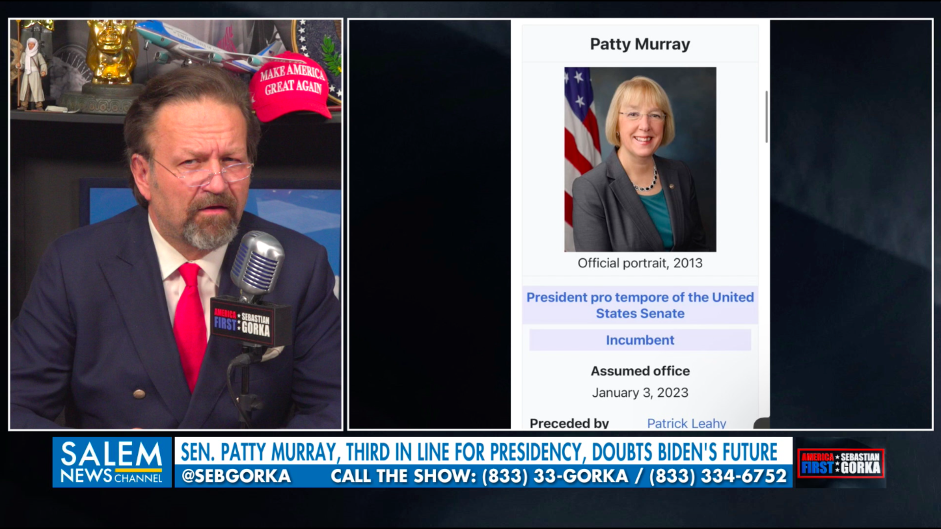 Patty Murray: Sucking on the taxpayer teat. Sebastian Gorka on AMERICA ...