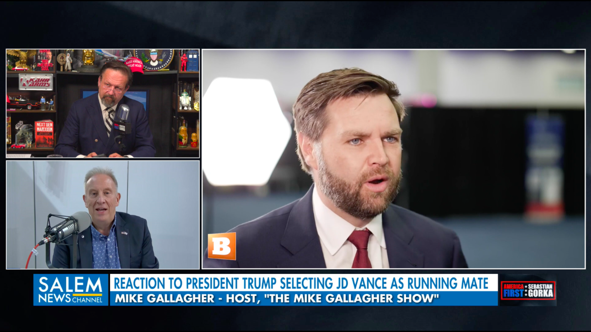 President Trump is the nominee, JD Vance is the VP. Mike Gallagher with ...