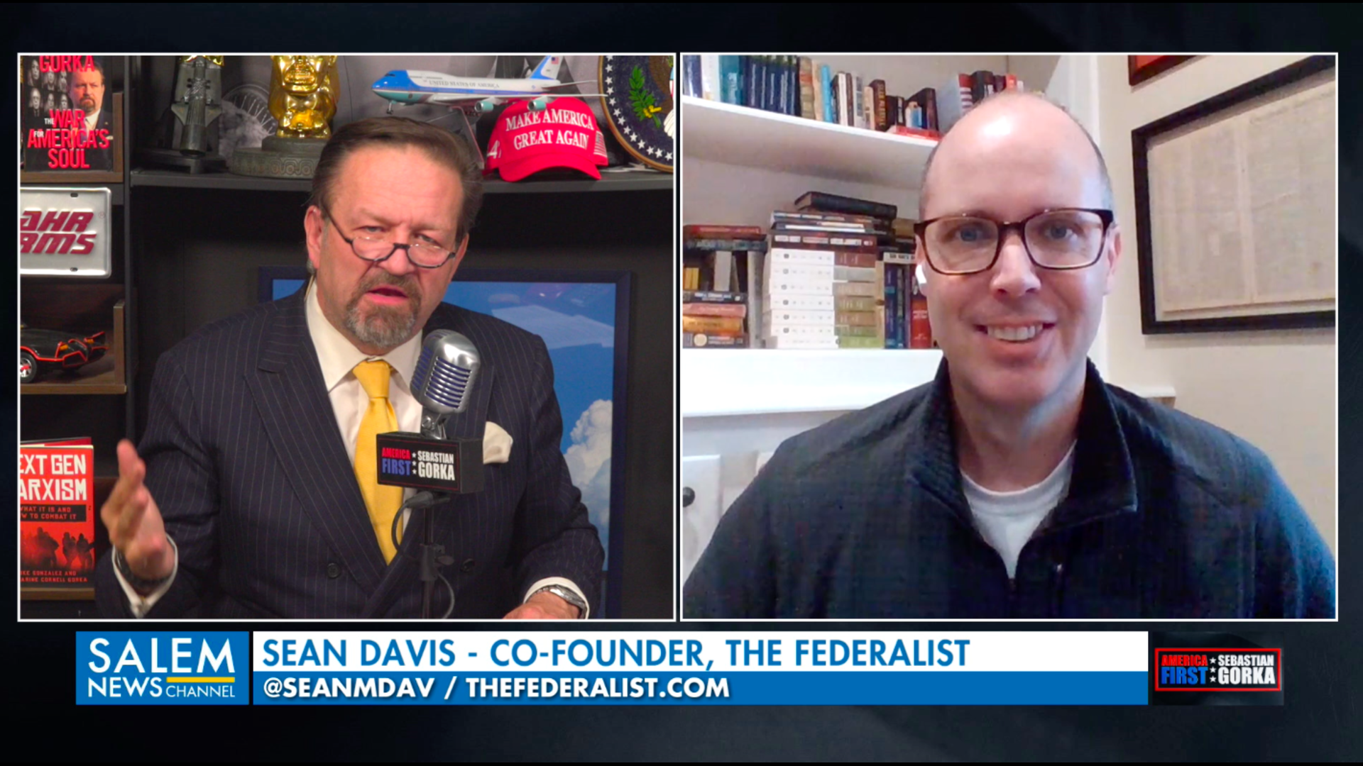 Jack Smith surrenders to President Trump. Sean Davis with Sebastian ...