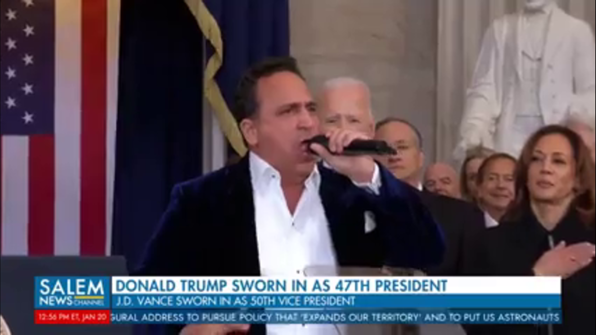 Vocalist Christopher Macchio Concludes Trump's Inauguration With The ...