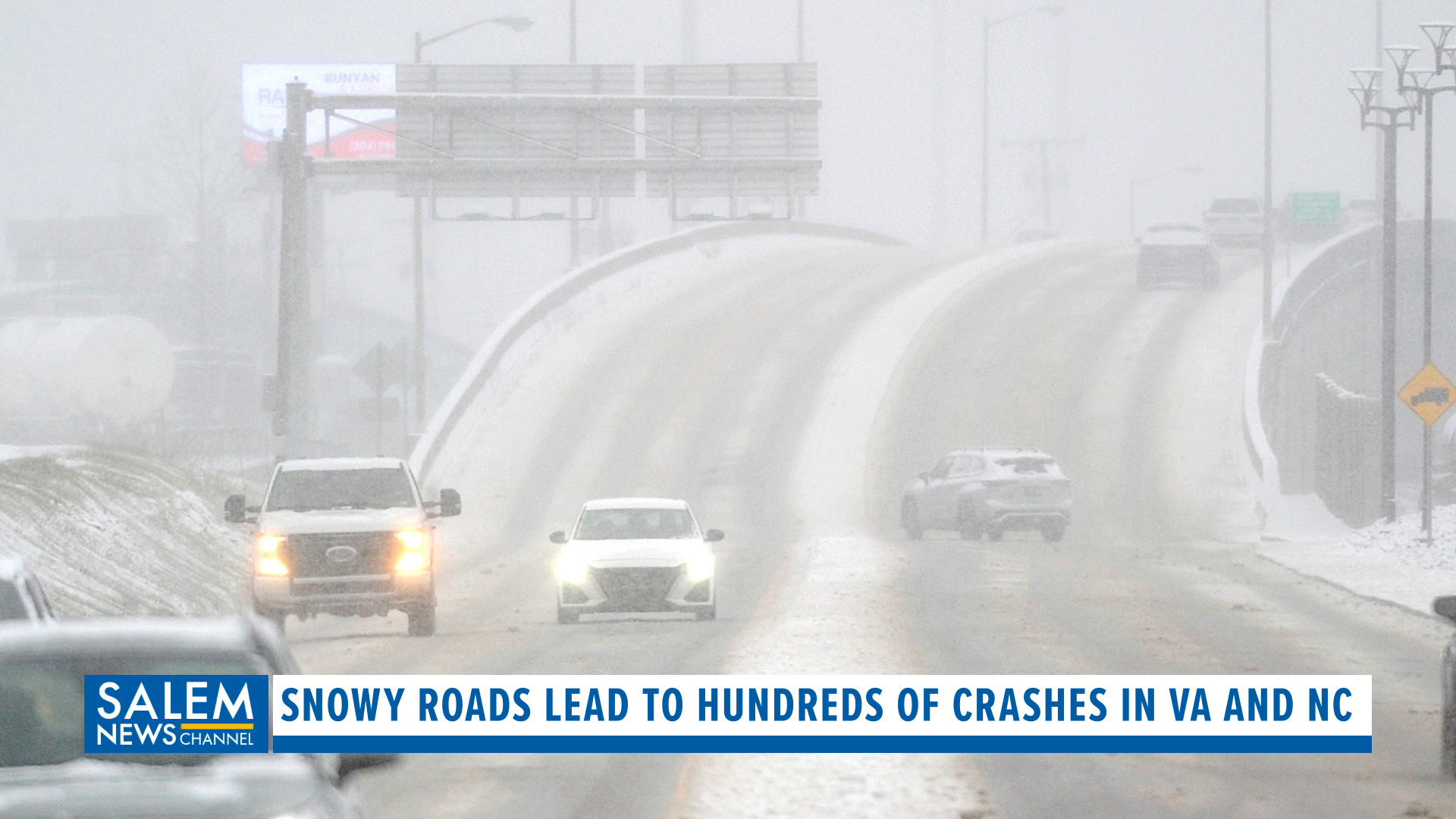 Snowy Roads Lead To Hundreds Of Crashes In VA And NC