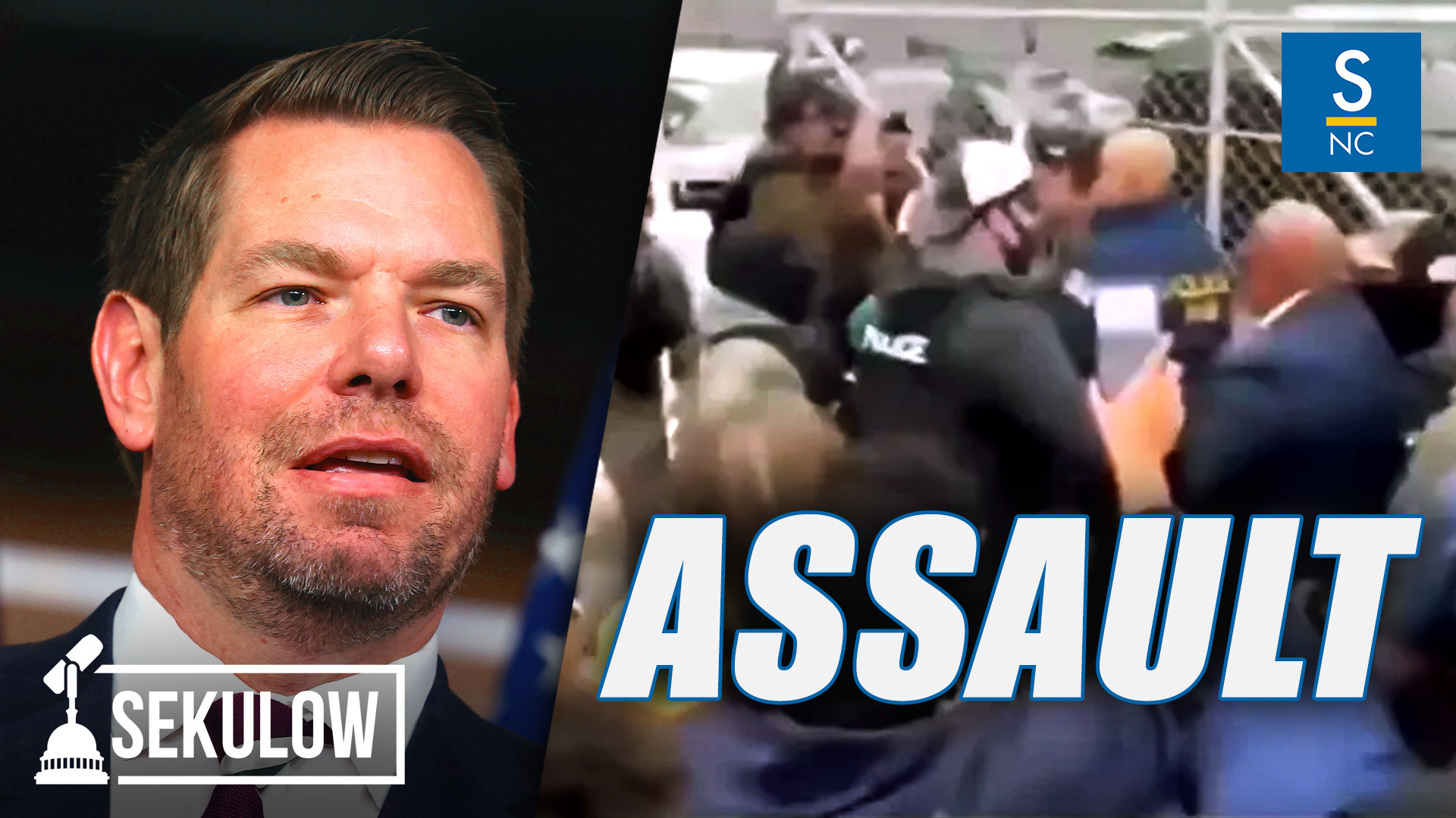 Eric Swalwell Defends Democrat's Assault On ICE Officer