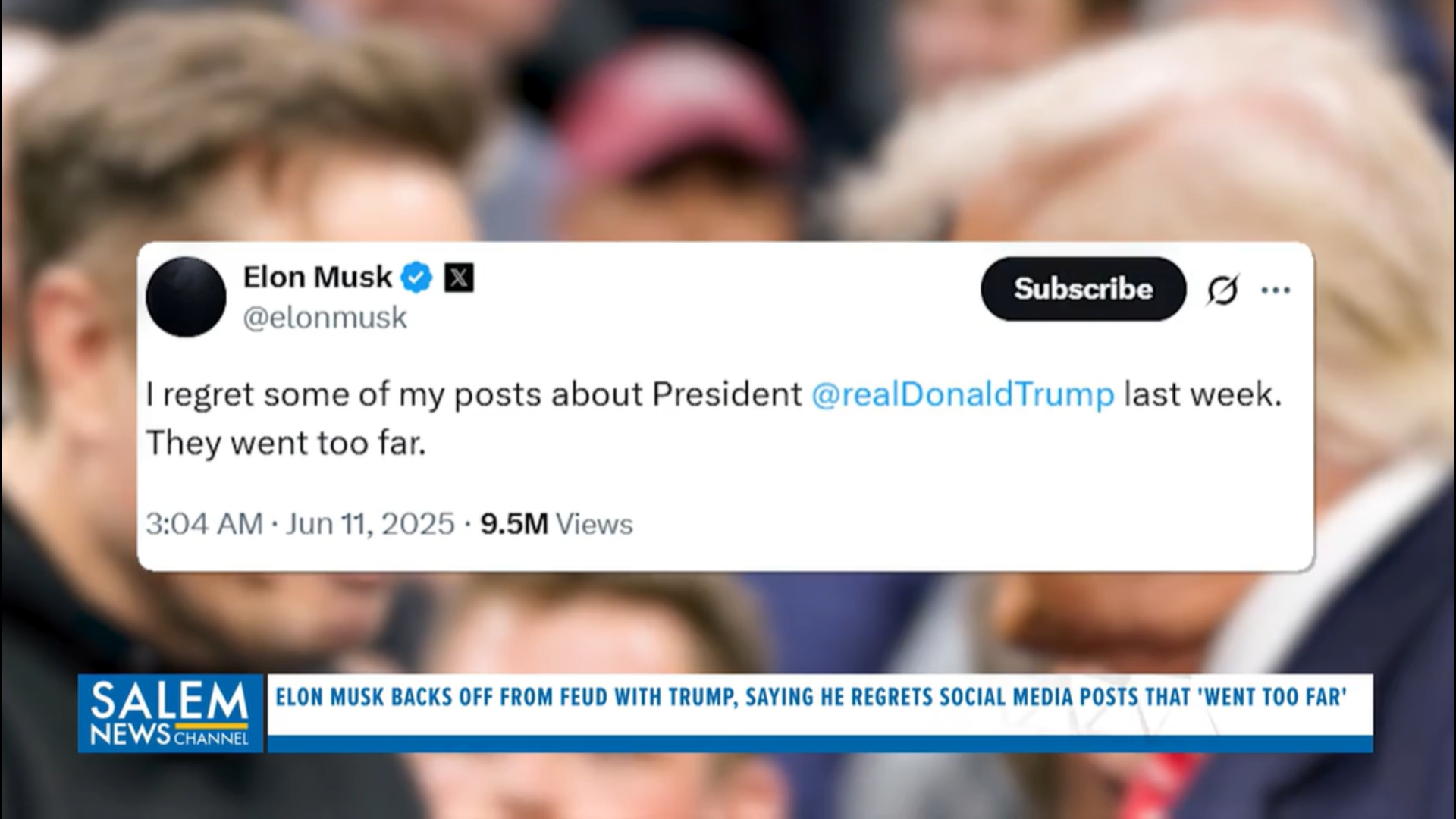 Elon Musk Says He Regrets Social Media Posts Against Trump That 'Went ...