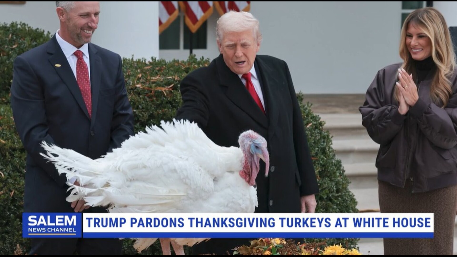 Trump Pardons Turkeys In Thanksgiving Tradition