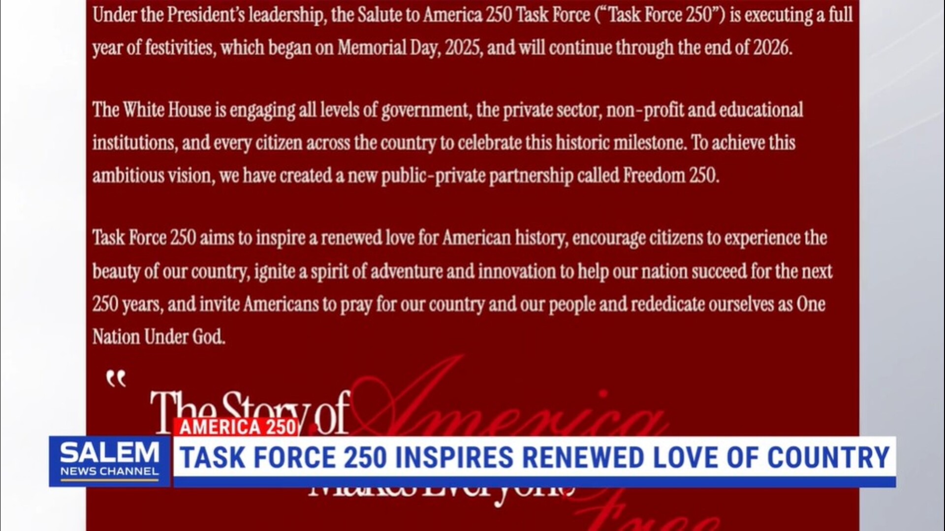 Task Force 250 Inspires Renewed Love Of For U.S.A.